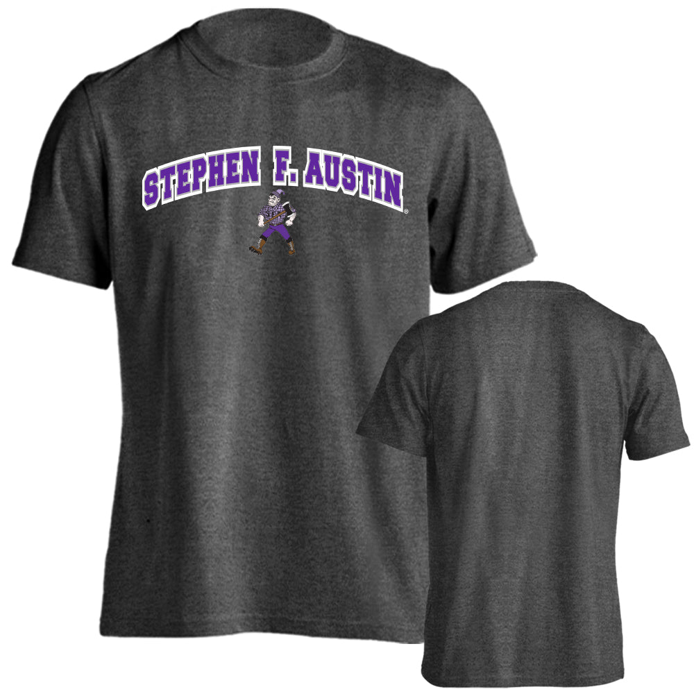 Stephen F Austin Lumberjacks Classic Arch Mascot Short Sleeve T-shirt ...